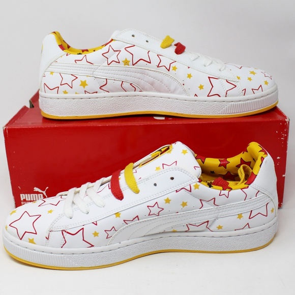 Puma | Shoes | Puma X Vaughn Bode Basket Ii White Red Yellow Star ...